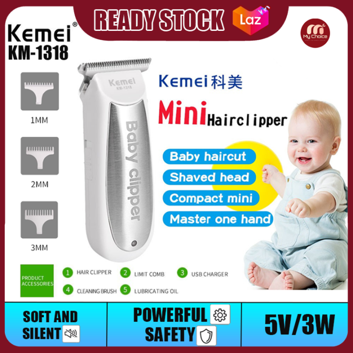 Baby Trimmer KM-1318 Silent Professional Electric Kemei Trimmer Hair ...