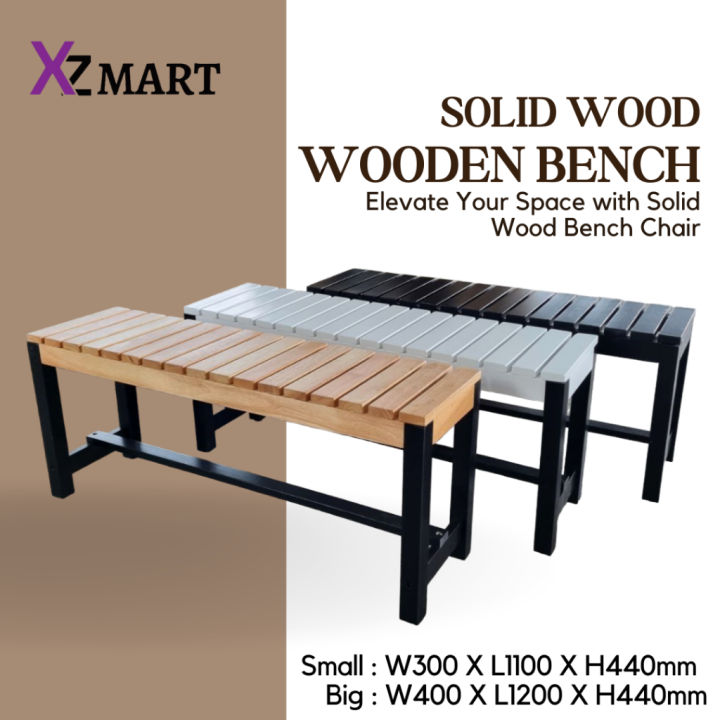 Bench Chair 100% Solid Wood Bench / Kerusi Panjang / Dining Chair ...