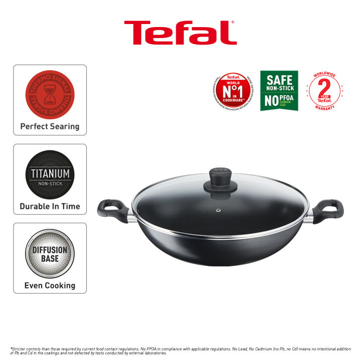 Tefal Cook Easy Wok with lid 36cm (Non-stick Cookware, Mineralia Non ...