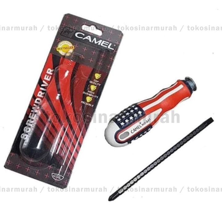 OBENG 2 WAY CAMEL/Obeng Bolak Balik Model/Obeng Plus Minus | Lazada ...