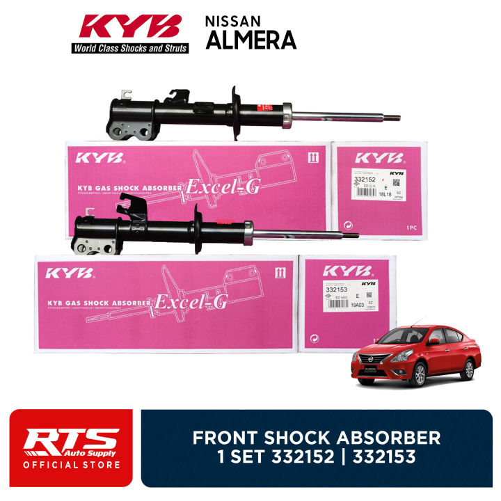 KYB Kayaba Excel G Shock Absorber Nissan Almera 1.2 / 1.5 2013 - 2021 ...