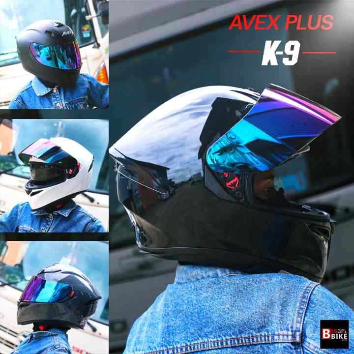 หมวกกันน็อค Avex Plus K9 หมวกแนวสปอร์ตสุดเท่ ยกระดับทุกการขับขี่ นวมสามารถถอดซักได้ มีแว่นกันแดด ...