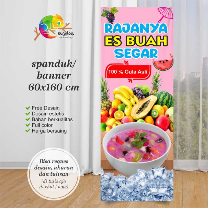 Spanduk Banner Es Buah Segar Custom Desain | Lazada Indonesia