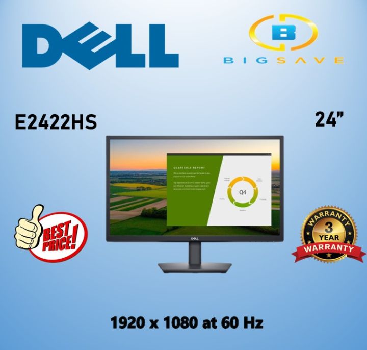 DELL E2422HS 24" FULL HD MONITOR ( 1920 x 1080 at 60 Hz) | Lazada