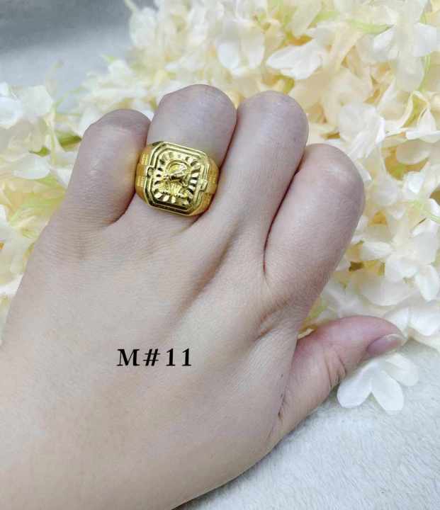 PURE 24K SAUDI GOLD RING PURE REAL LIFETIME USE NON FADED | Lazada PH