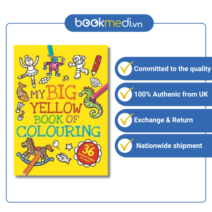 Sách tô màu cho bé My Big Yellow Book of Colouring - BOOKMEDI | Lazada.vn