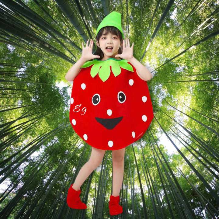 Nutrition Month Children STRAWBERRY (Makapal) Costume Outfit Vegetable ...