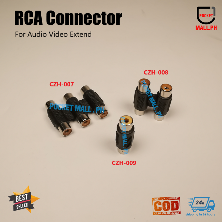 RCA Joiner Coupler Plug 1RCA/ 2RCA/3RCA Female to Female Audio Video AV ...