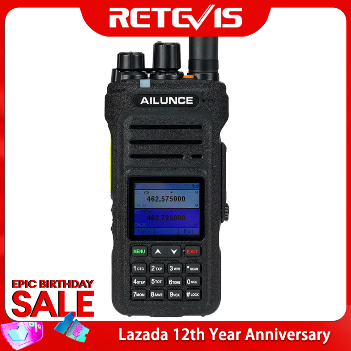 Retevis HA1G Ham Radio Dual band Two Way Radio IP67 Waterproof with FM ...
