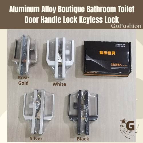 Aluminum Alloy Boutique Bathroom Toilet Door Handle Lock Keyless Lock ...
