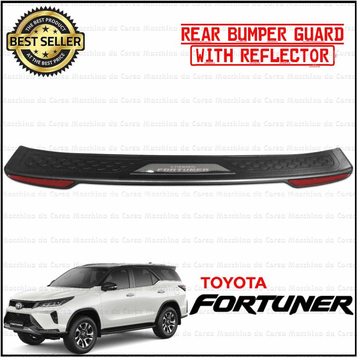 Toyota Fortuner 2021-2023 Rear Bumper Guard/Rear Stepsill Glossy Black ...