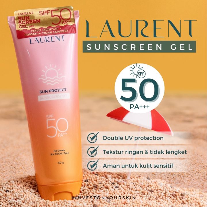 Laurent Sunscreen Gel SPF50 PA+++ 50ml | Lazada Indonesia