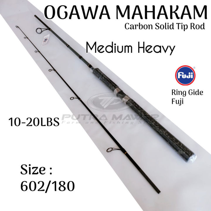 Ogawa Mahakam 602m 10-20lb Ring Fuji Joran Spinning Bahan Carbon Solid ...
