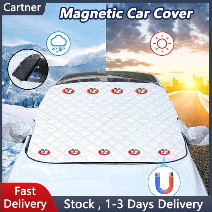 Car Cover Car Sunshade Windshield Thickened UV Protection With 9 Large ...