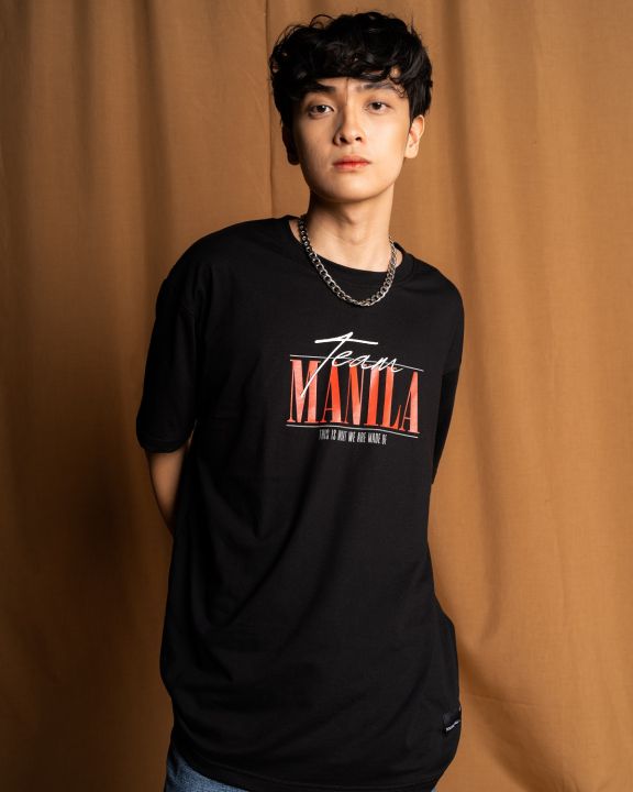 TEAM MANILA TM MANILA VIBIN TSHIRT BLACK | Lazada PH