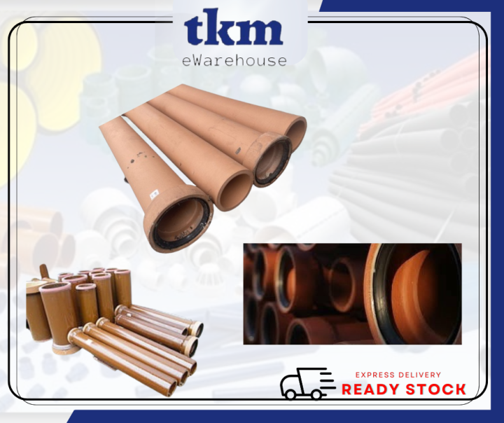 [TKM] JPC INTAN Verified Clay Pipe VCP 225mm x 2 meter c/w Rubber Ring ...