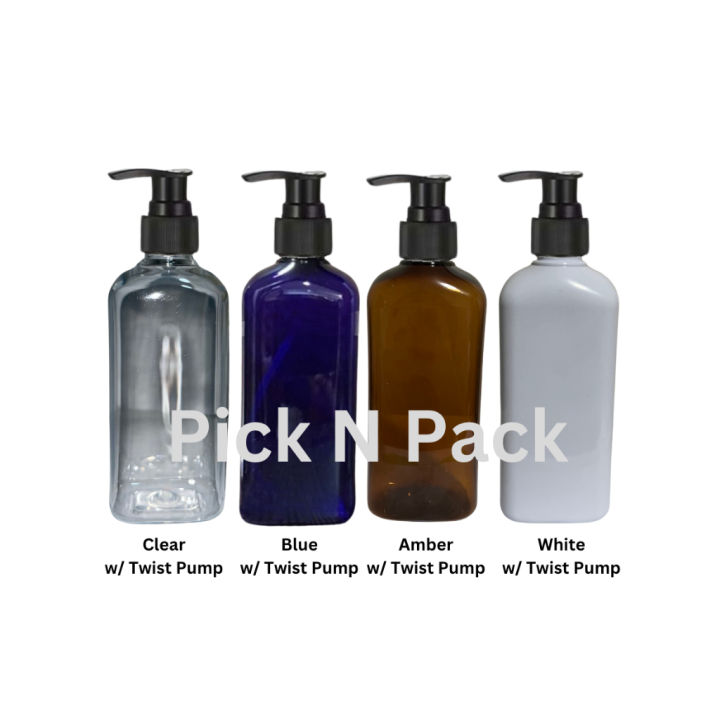 250ml Rectangular Plastic Bottle Flat Twister Pump ( Empty) | Lazada PH
