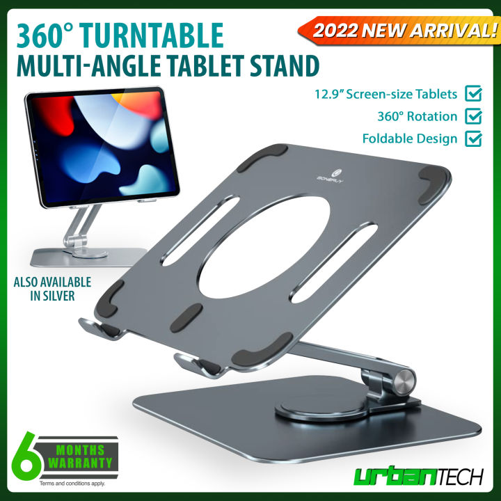 360° Rotation Base Tablet Stand Multi-angle Aluminum Tablet Holder for ...