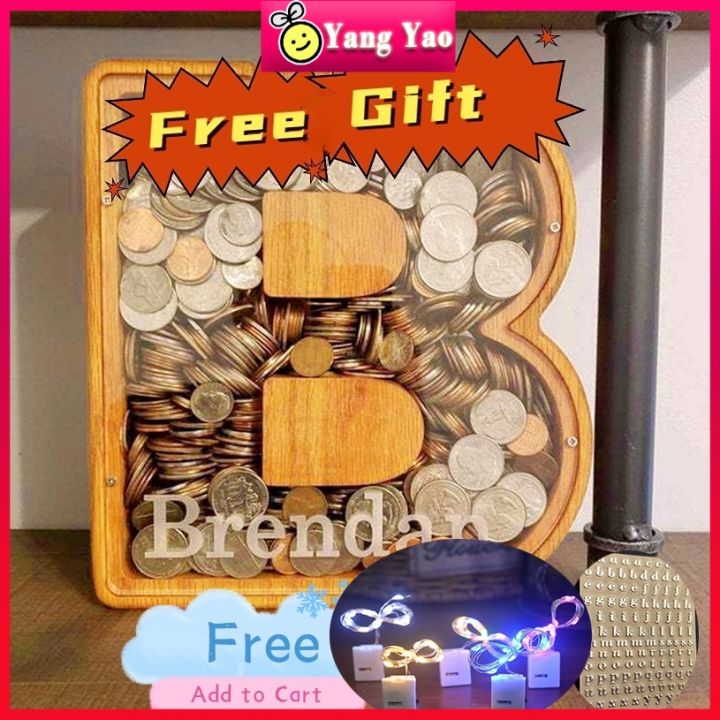 Creativity INS WOOD SAVING MONEY BOX /Wooden PIGGY BANK/Coin Bank ...
