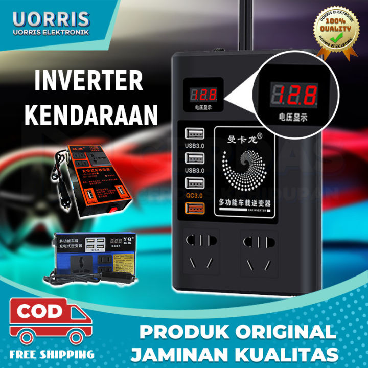 2000W Mobil Power Inverter 12/24V DC to 220V AC Voltage Converter with ...