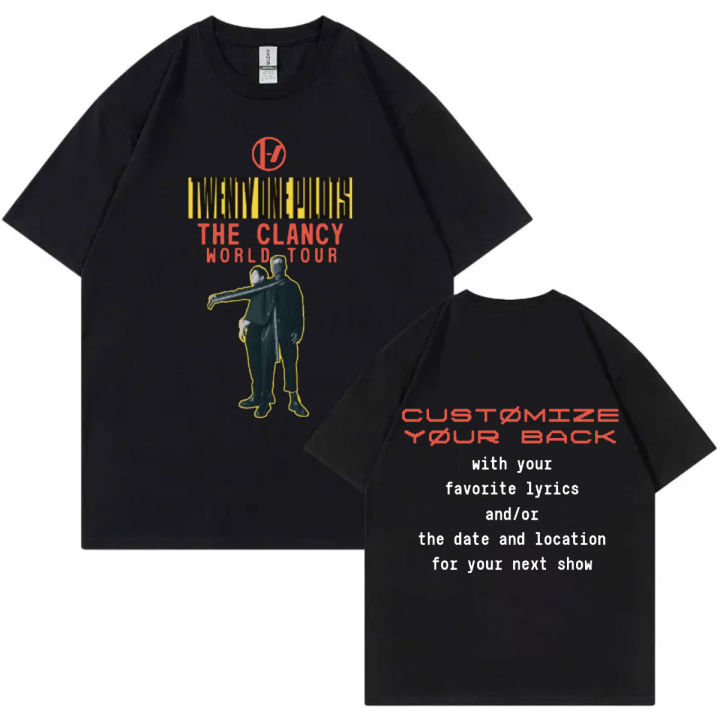 Rock Band Twenty One Pilots Graphic T Shirts The Clancy World Tour 2024 ...
