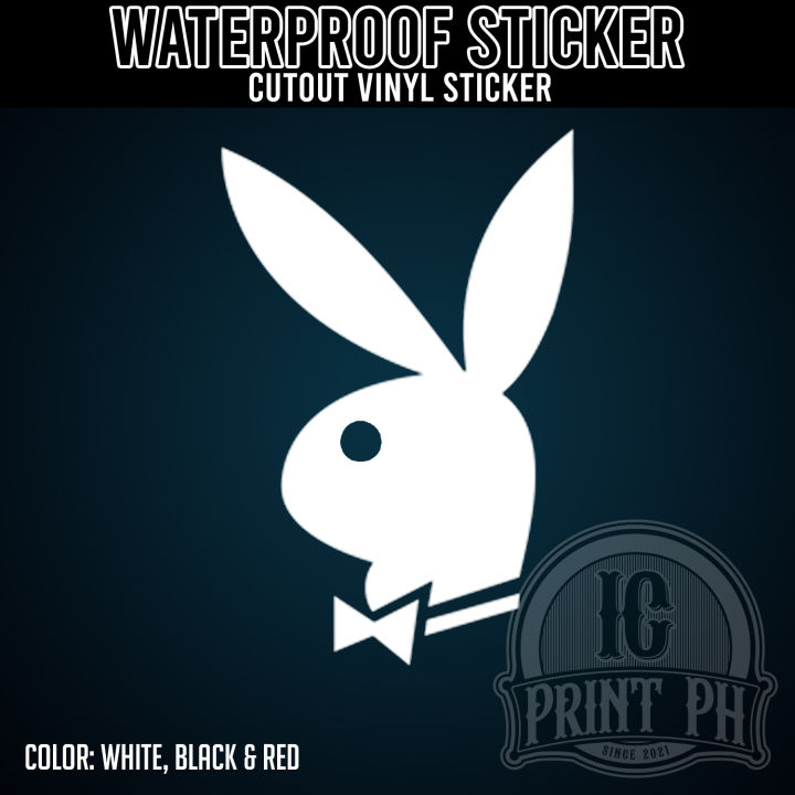 Sticker PLAYBOY (3.5x 2.3inches) Waterproof Cutout Vinyl Sticker ...