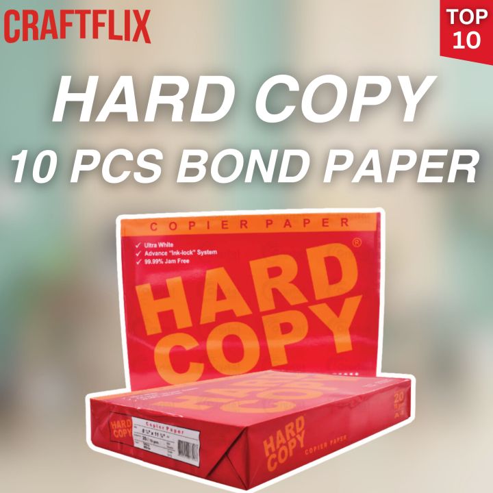 Hard Copy bond paper 10 peices per pack sold per pack | Lazada PH