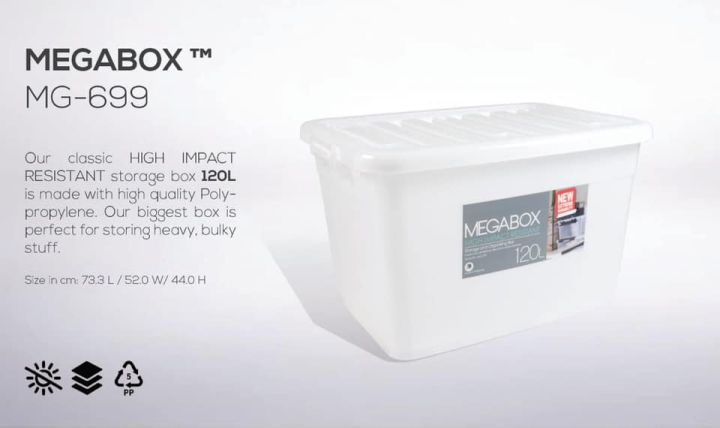 megabox 120liter storage box | Lazada PH