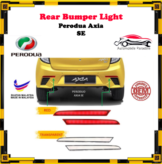 Perodua Axia - Rear Bumper Reflector Light Bar ( SE & ADVANCE 2014 ...