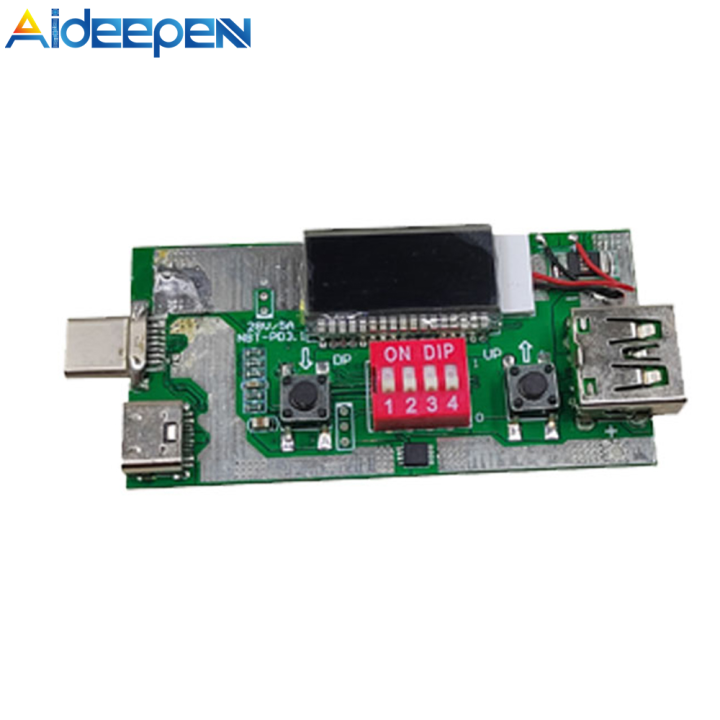Aideepen USB C PD DC Voltage Trigger Test Module 28V-5A Adjustable ...