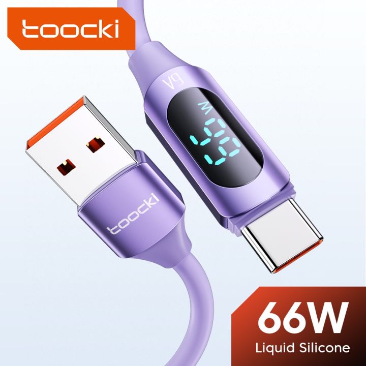 Toocki 66W USB to Type C Cable PD Fast Charging Charger USB C to USB C ...