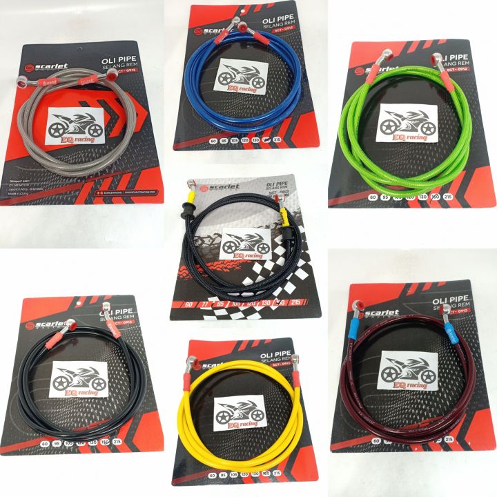 Selang rem cakram ORIGINAL SCARLET 60/77/95/105/120/130/150/215 DEPAN ...
