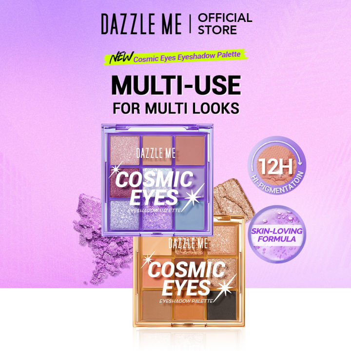 [NEW ARRIVAL] DAZZLE ME Cosmic Eyes Eyeshadow Palette Multi-use Multi Colour Pigmented | Lazada