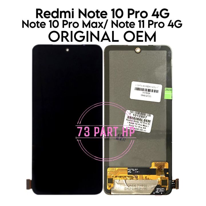 ORIGINAL OEM - LCD Touchscreen Fullset Xiaomi Redmi Note 10 Pro 4G / Note 10 Pro Max 4G / Note ...
