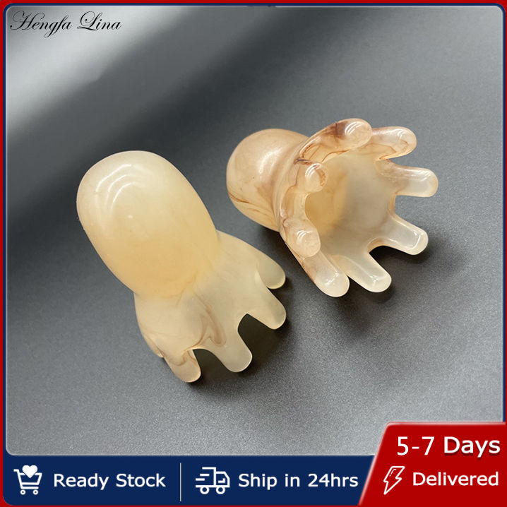 Hengfa Lina Resin Octopus Comb Head Massager Meridian Scraping Scalp ...