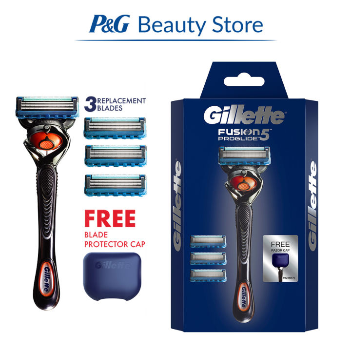 Gillette ProGlide Bundle Pack 1 Handle + 4 Refills + 1 FREE Blade cover ...