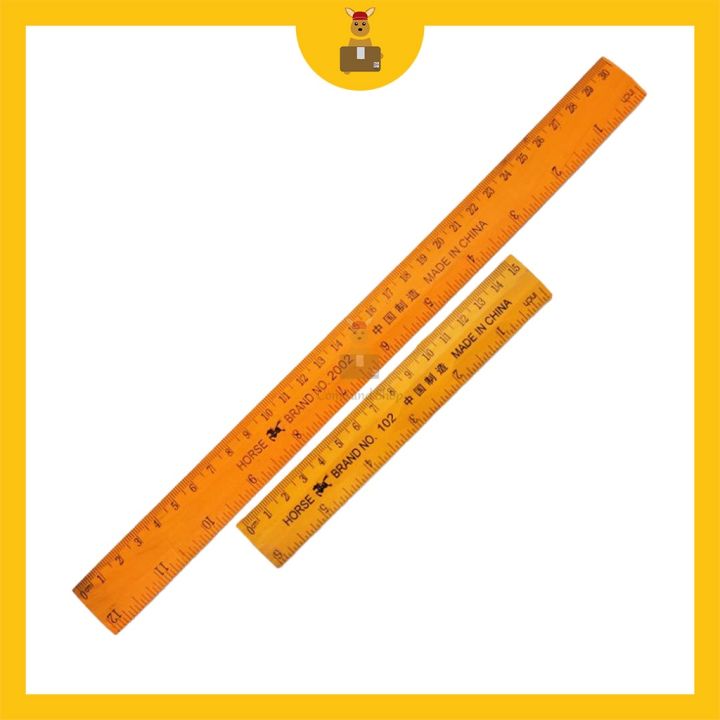 Wooden Ruler Pembaris Kayu (15cm / 30cm) | Lazada