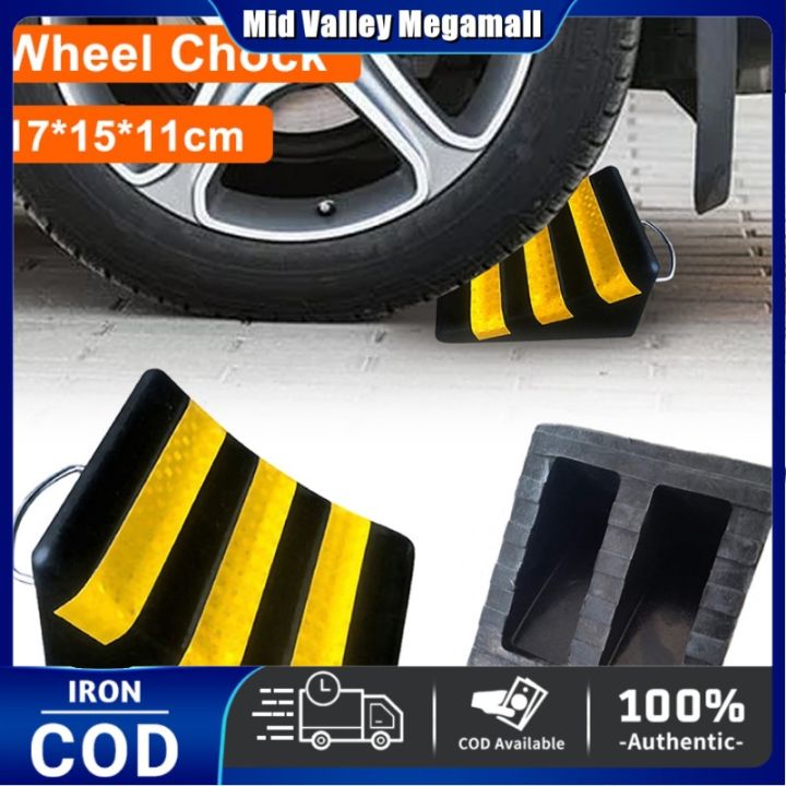 【Fast Delivery】2Pcs Heavy Duty Rubber Car Vehicle Parking Wheel ...