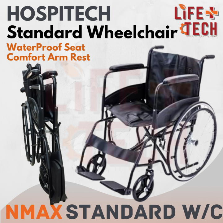 Hospital Standard Wheelchair Hospitech Waterproof Leather Seat | Kerusi ...
