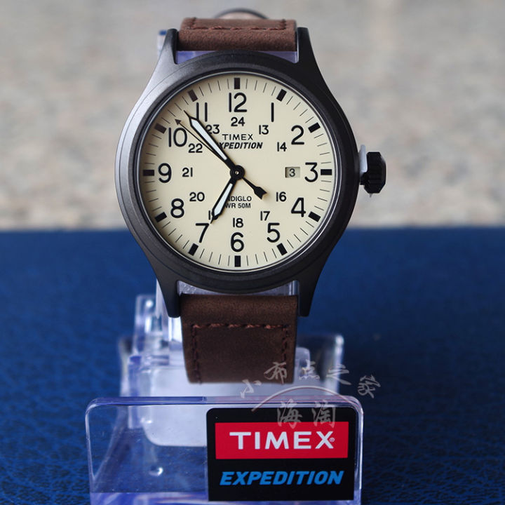 Timex Timex T49963 Expedition Scout Men's Watch Real Belt Full Night ...