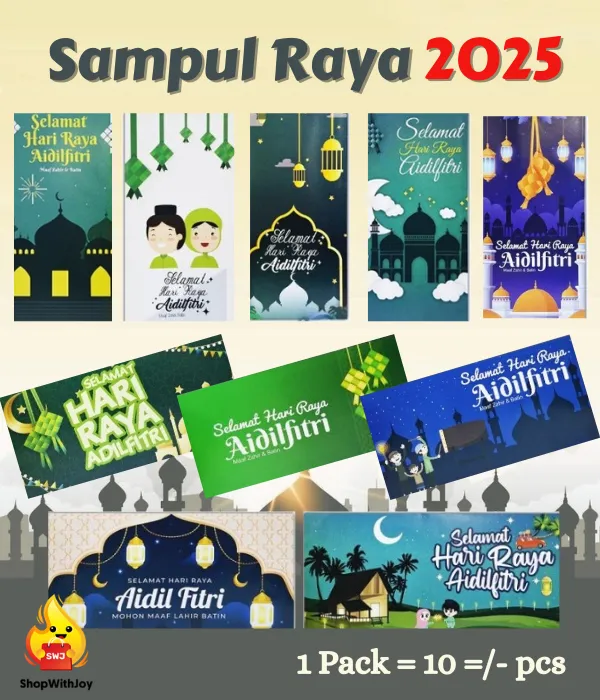 ShopWithJoy【RAYA 2025】Sampul Duit Raya 2025 Green Envelope Money Packet ...