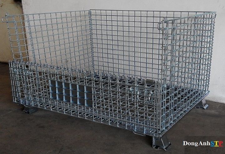 Lồng lưới thép, pallet lưới thép, xe lưới trữ hàng, wire mesh pallet ...
