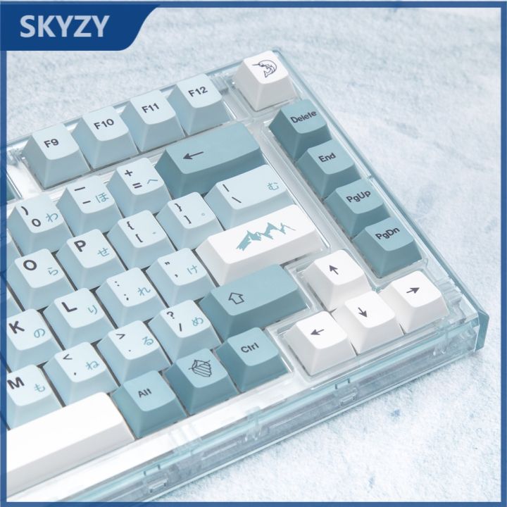 139 Keys Iceberg Keycaps Cherry Profile Japanese PBT Dye Sub Mechanical ...
