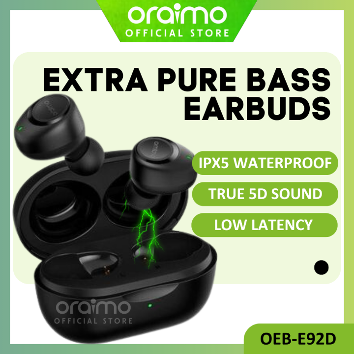 Fon Telinga ORAIMO Extra Power Pure Boom Bass Earbuds IPX5 Waterproof ...