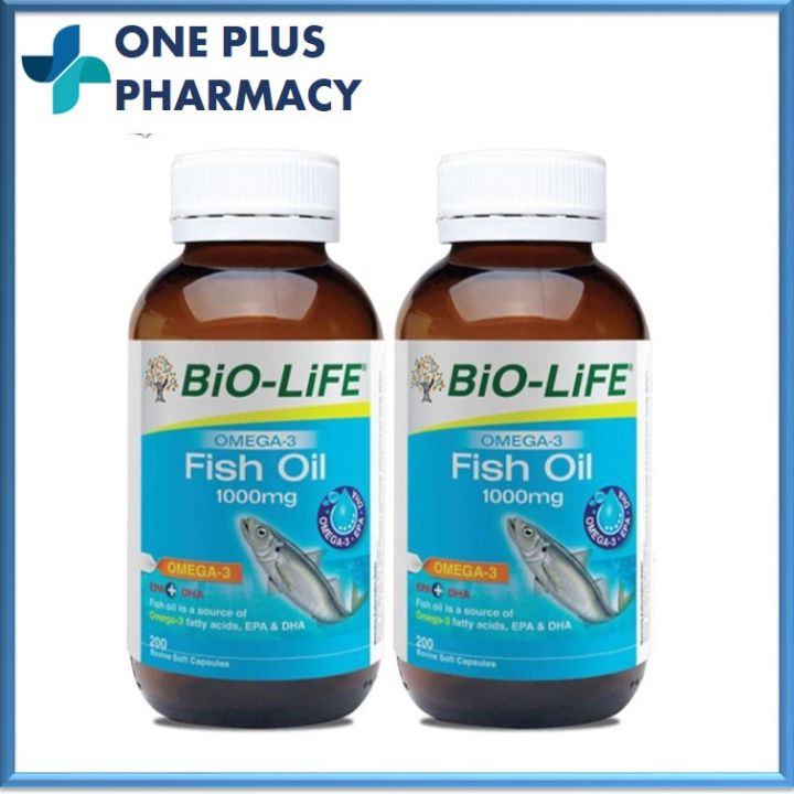 Bio-Life Omega 3 Fish Oil 1000mg 200's x 2 [EXP 12/2025] / OMEGA-3 | Lazada