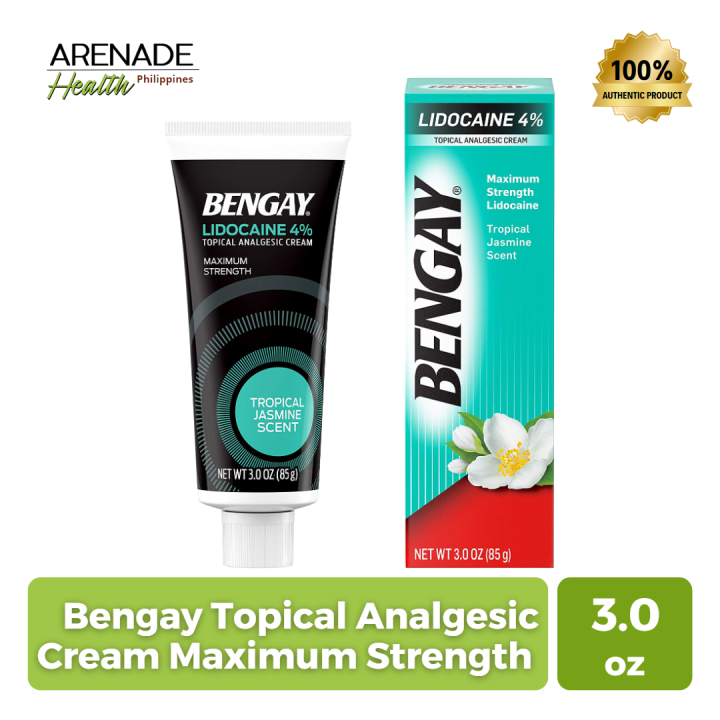 Bengay Topical Analgesic Cream Maximum Strength Tropical Jasmine Scent ...