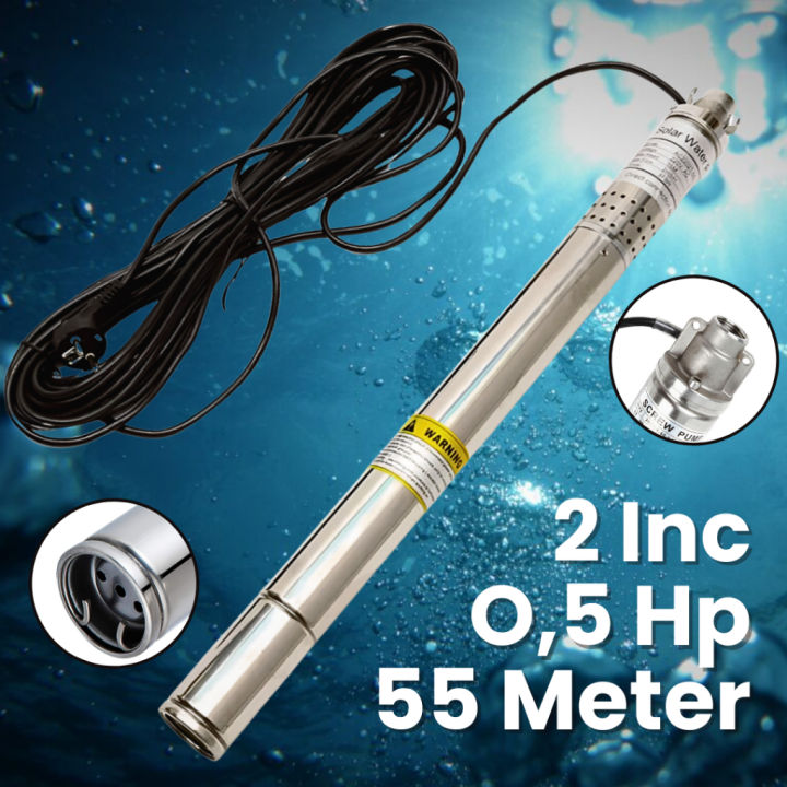 Pompa Celup Sumur 2 Inch Pompa Air Listrik Satelit Submersible Pump AC ...