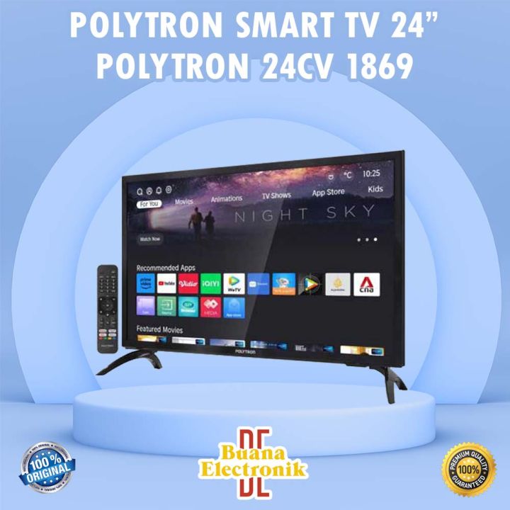 SMART TV POLYTRON 24 INCH TIPE 24CV 1869 | 24 CV 1869 ORIGINAL GARANSI ...