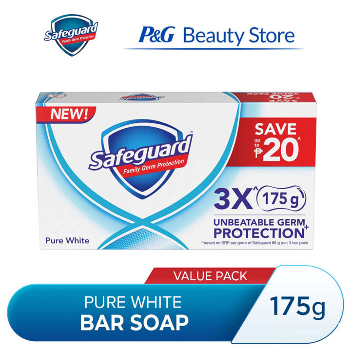 Safeguard Antibacterial Soap Bar White 175gx3 | Lazada PH