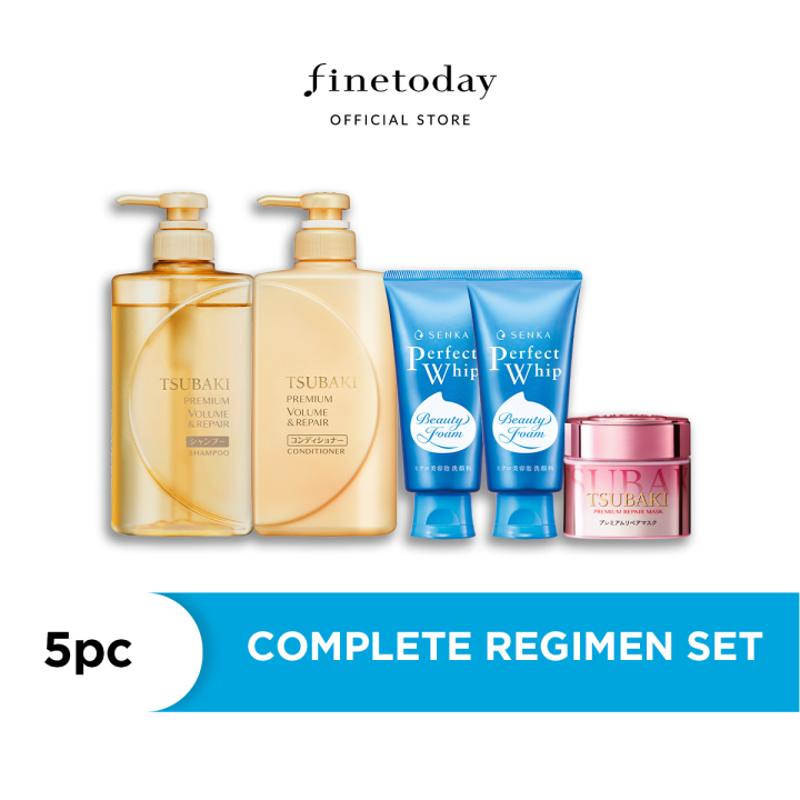 Senka x Tsubaki Complete Regimen Set - Volume and Repair Shampoo ...